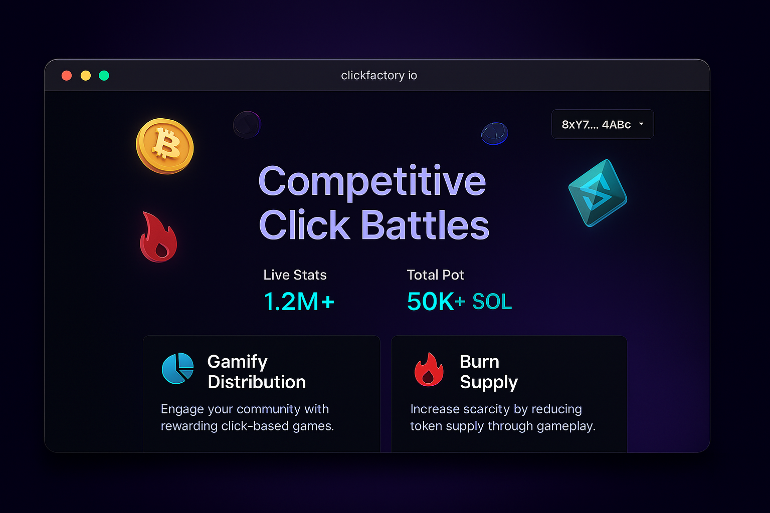 ClickFactory - Revolutionary Tokenomics Gaming Platform | ClickFactory